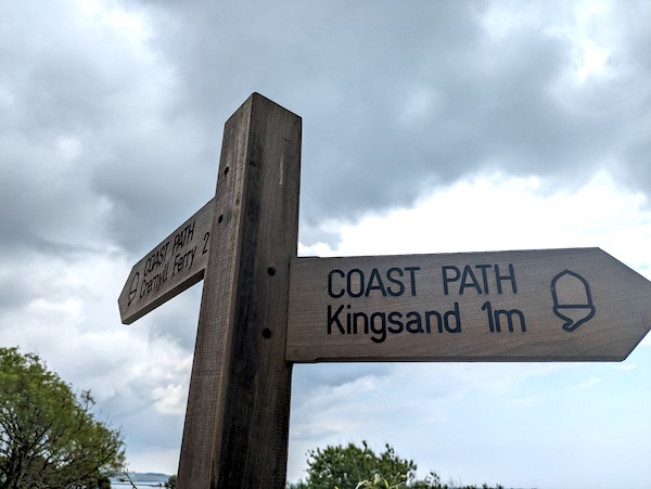 Kingsand SW Coast Path Sign | Outdoor and Sustainable Travel Writer